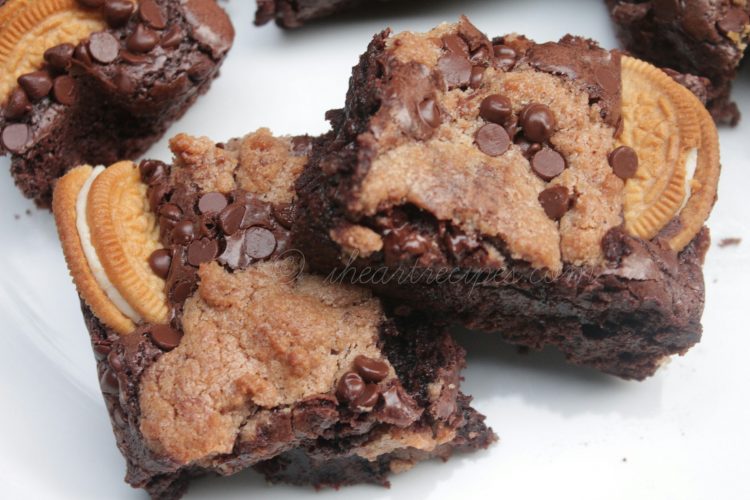 Oreo Chocolate Chip Brownies | I Heart Recipes