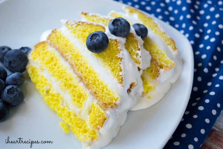 Lemon Ice Cream Cake (4 Ingredients!) | I Heart Recipes