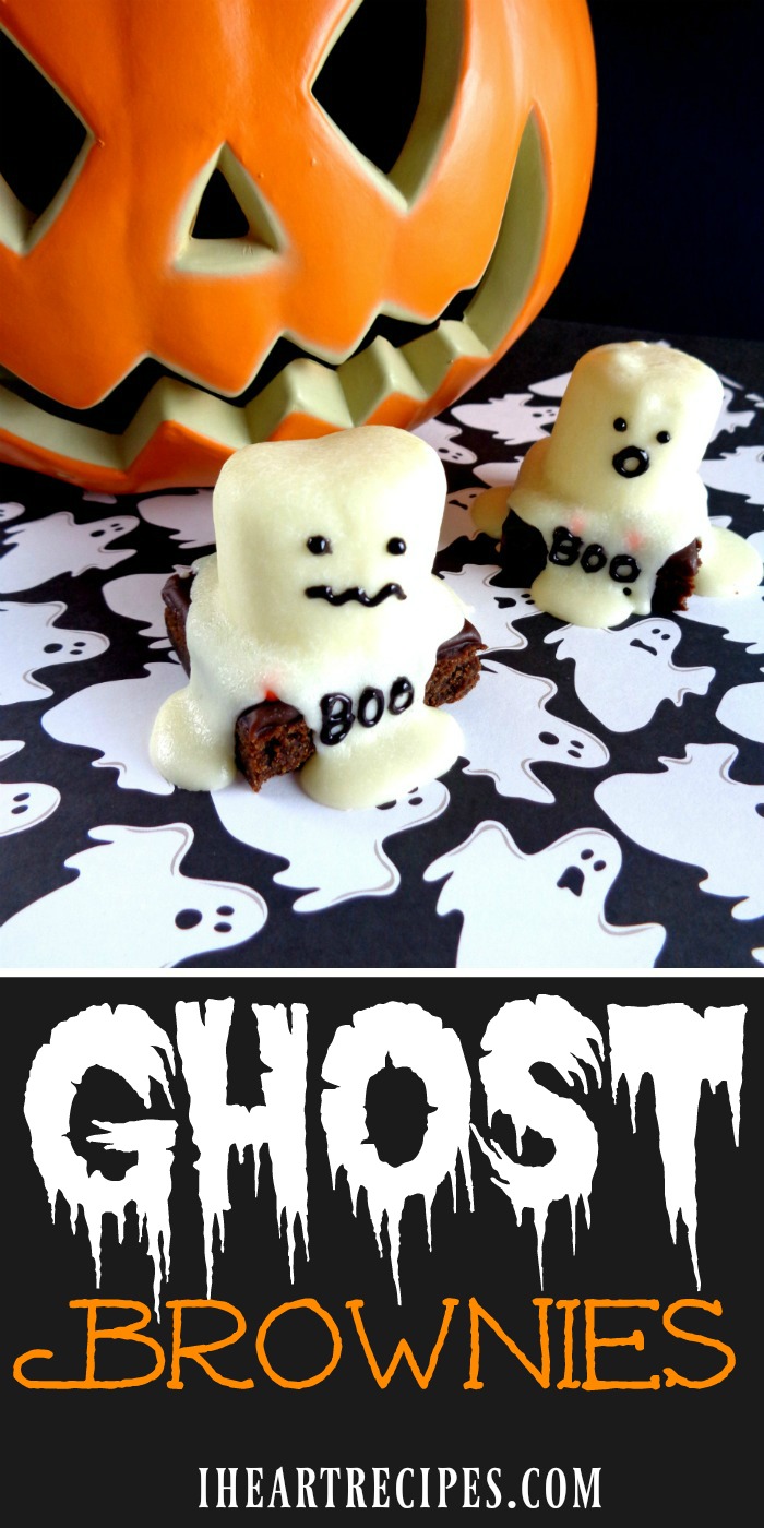 Ghost Brownies - I Heart Recipes