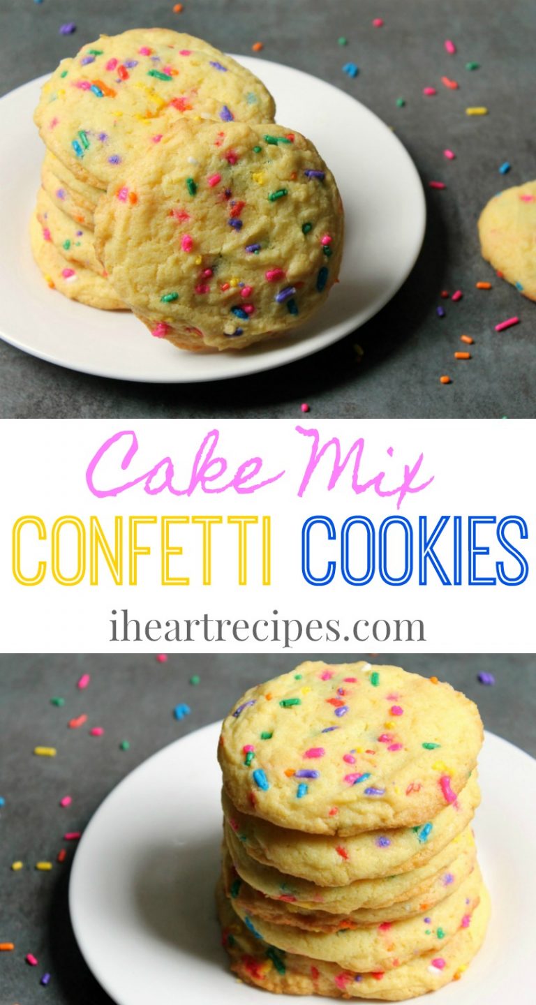 Cake Mix Confetti Cookies - I Heart Recipes