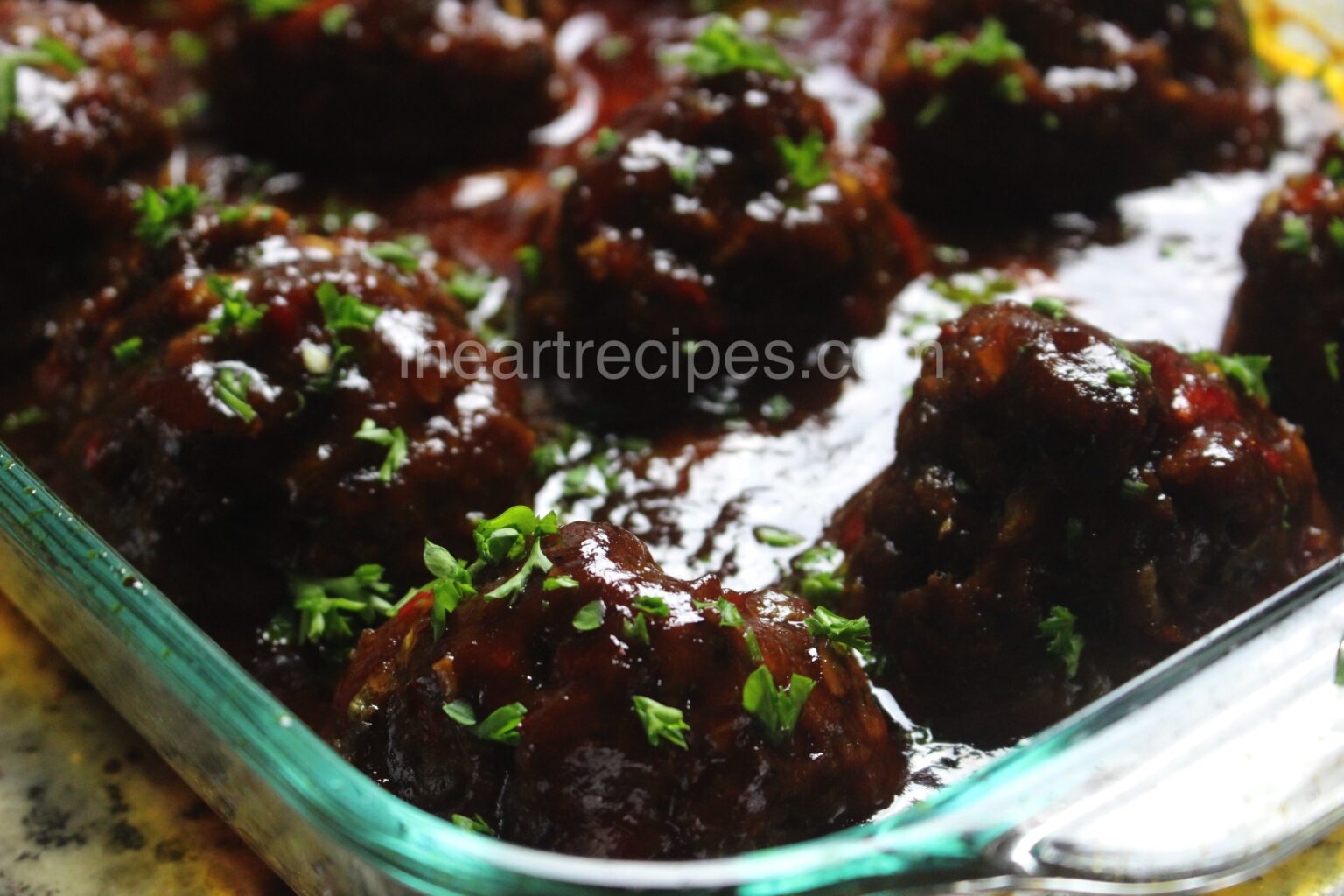 BBQ Meatloaf Meatballs | I Heart Recipes