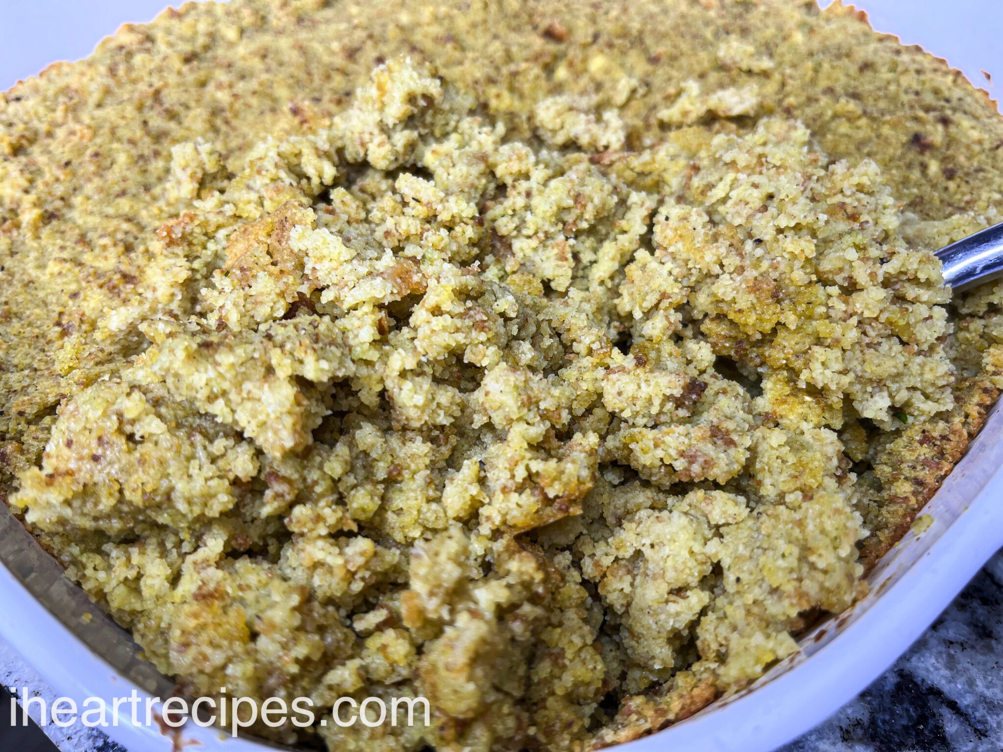 Homemade Cornbread Dressing made with RosaMae Seasonings - I Heart Recipes