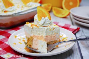 Orange Creamsicle Dessert Bars - I Heart Recipes