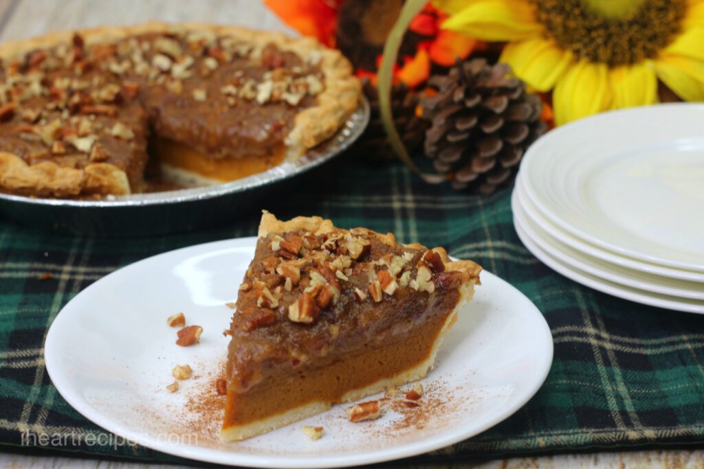 Homemade Pecan Pumpkin Pie | I Heart Recipes