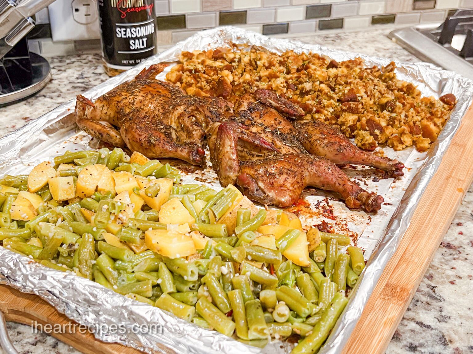 Easy Sheet Pan Thanksgiving Dinner for Two - I Heart Recipes
