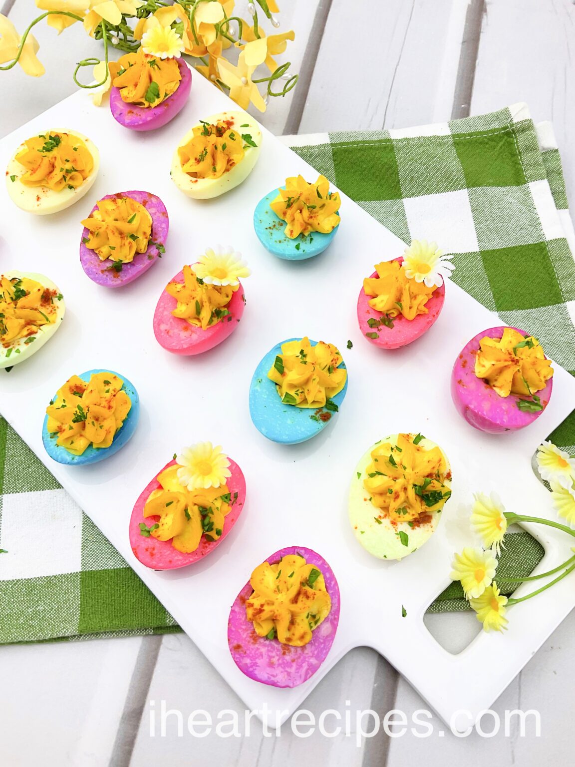 Easter Colored Deviled Eggs | I Heart Recipes