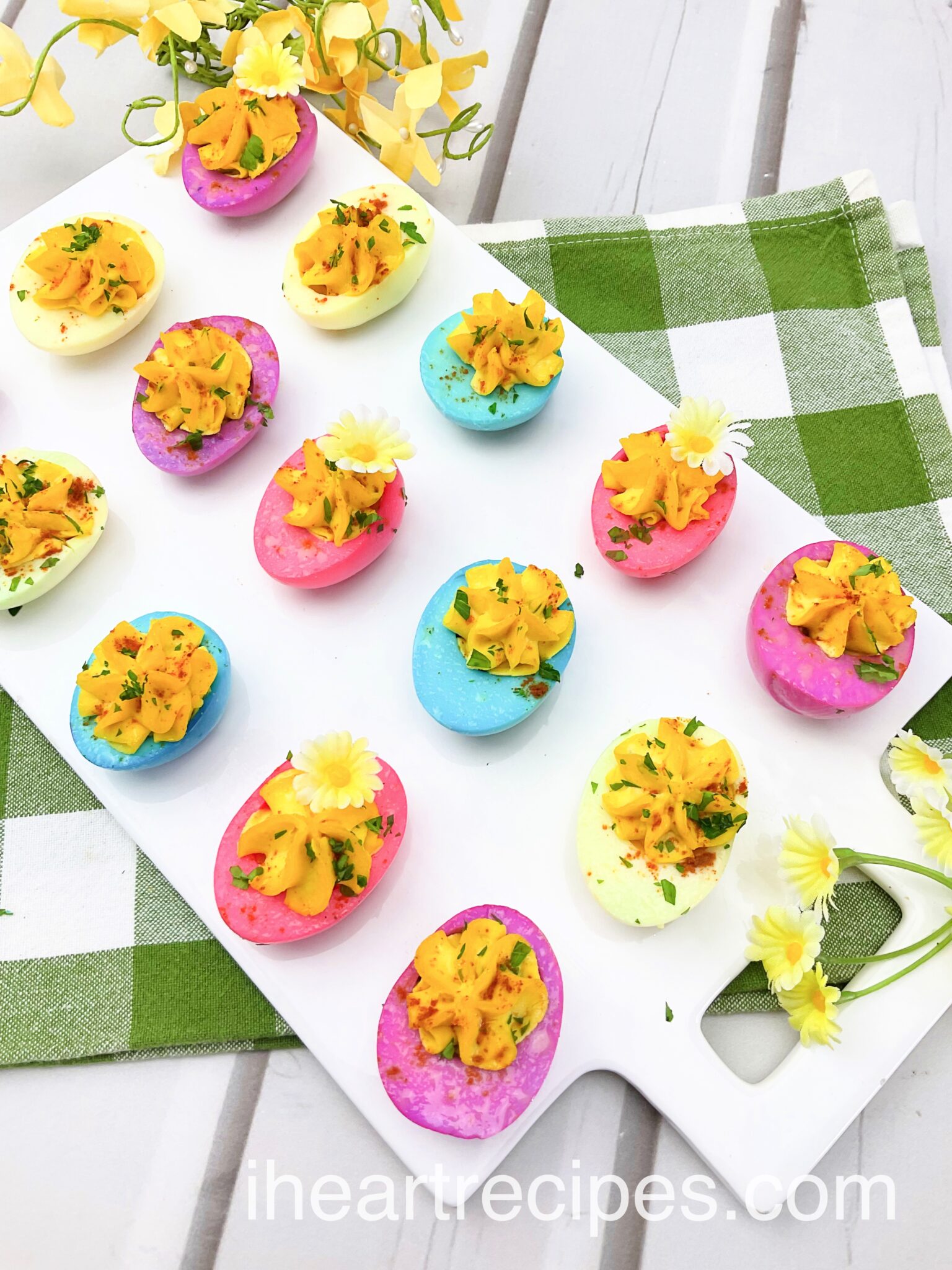 Easter Colored Deviled Eggs | I Heart Recipes