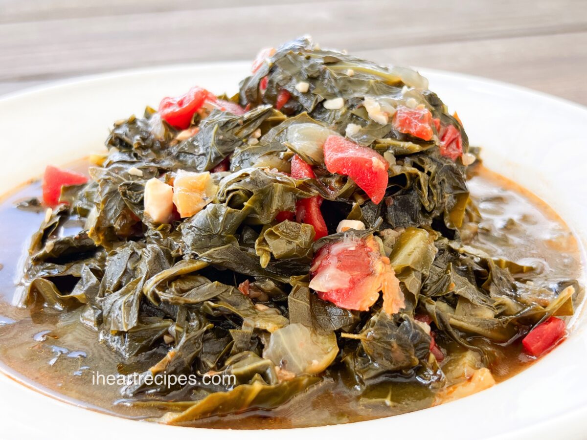 Southern Vegetarian Mixed Greens | I Heart Recipes