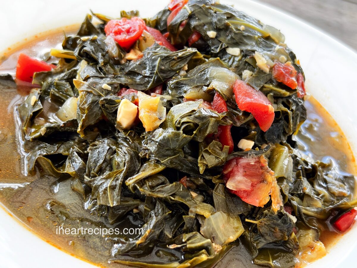 Southern Vegetarian Mixed Greens - I Heart Recipes