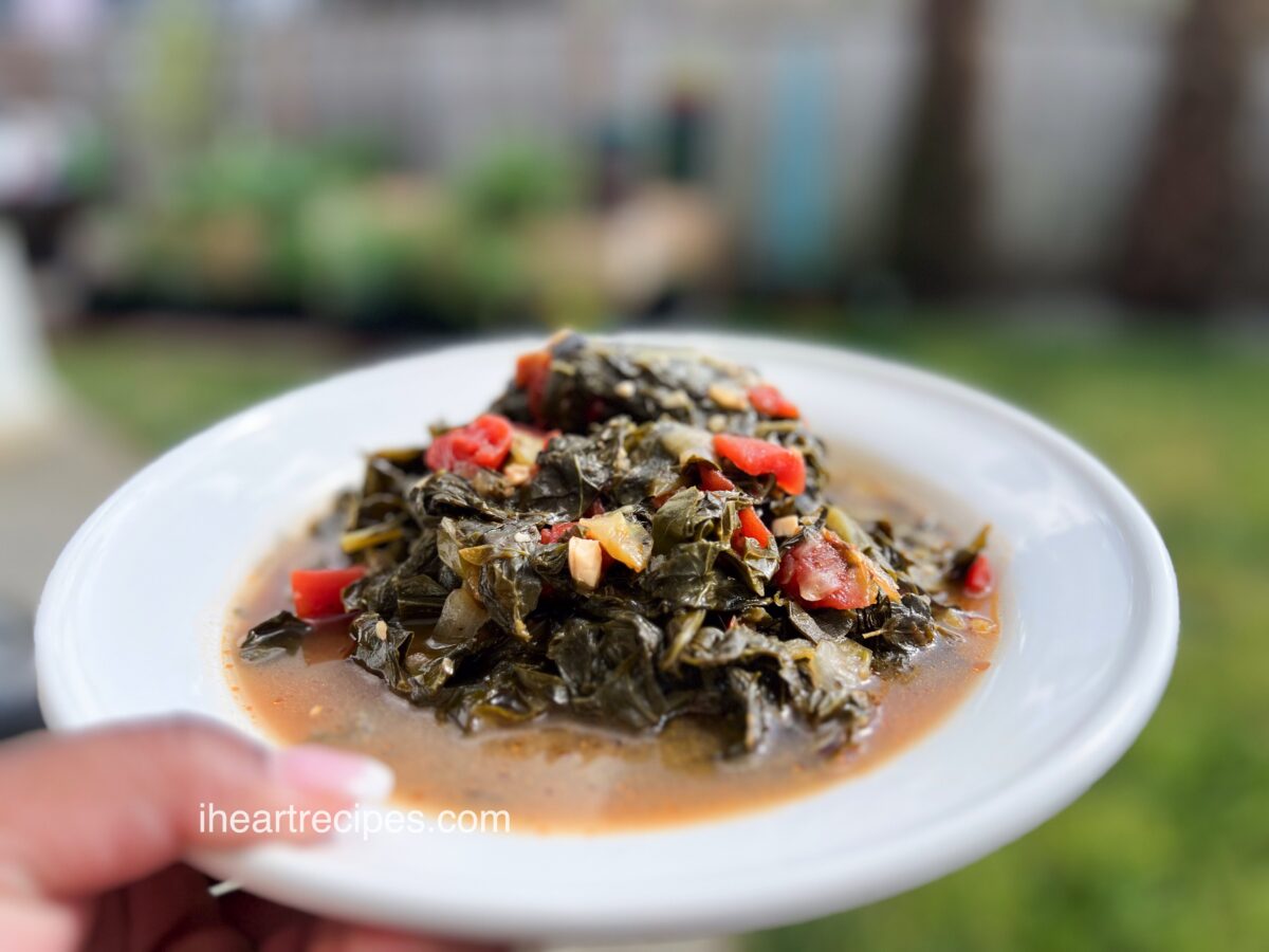 Southern Vegetarian Mixed Greens - I Heart Recipes